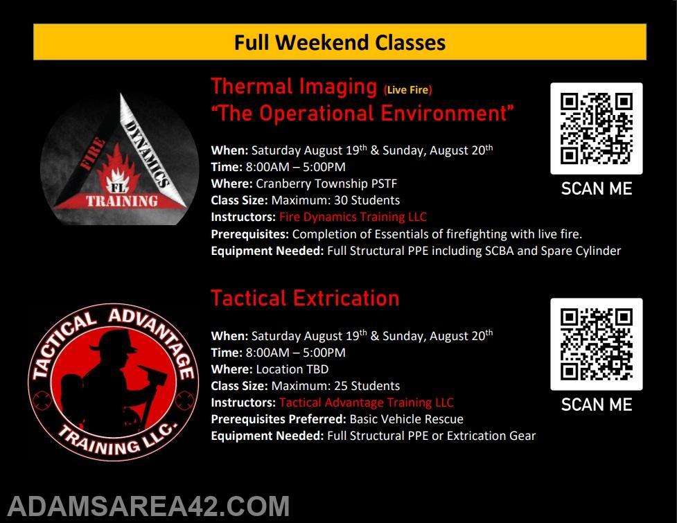 Butler County Fire Chief's Association Fire School Weekend - Adams Area ...