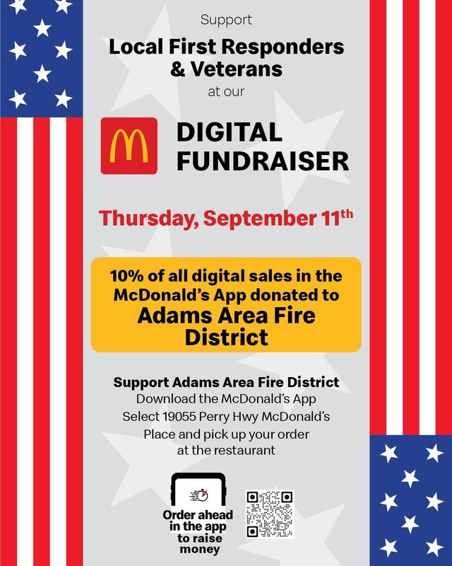 Join us on Sept 11: Honor - Adams Area Fire District